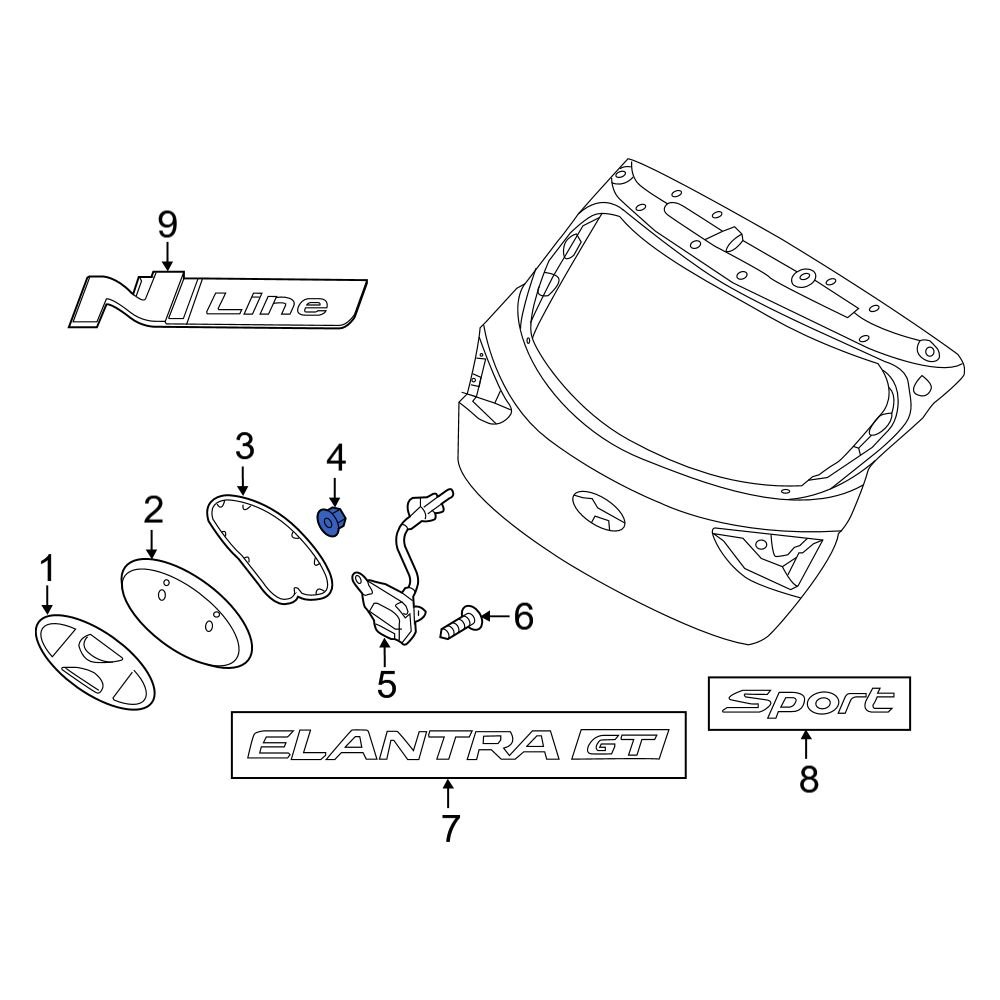 Hyundai OE 873131C000 - Tail Light Nut