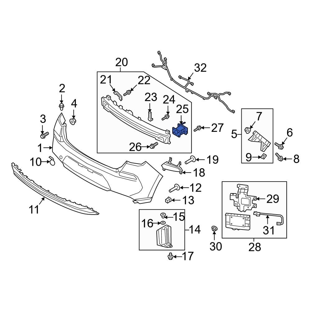 Hyundai OE 86556F2000 - Bumper Impact Bar Bracket
