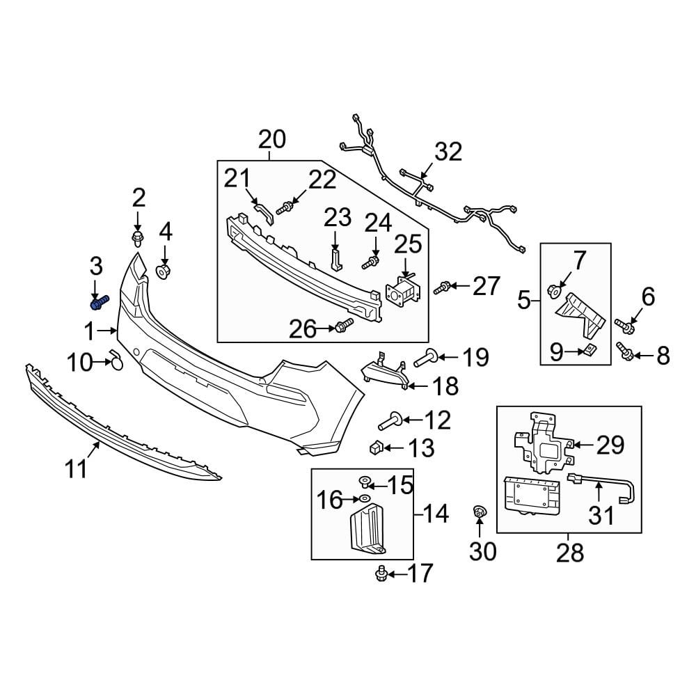 Hyundai OE 1244205207K - Bumper Cover Screw