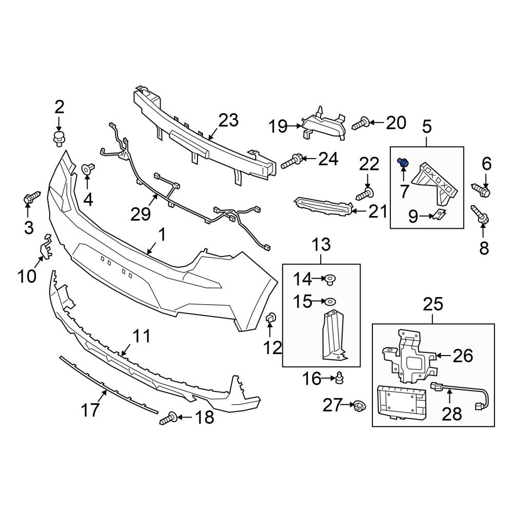 Hyundai OE 86518F2000 - Bumper Cover Retainer