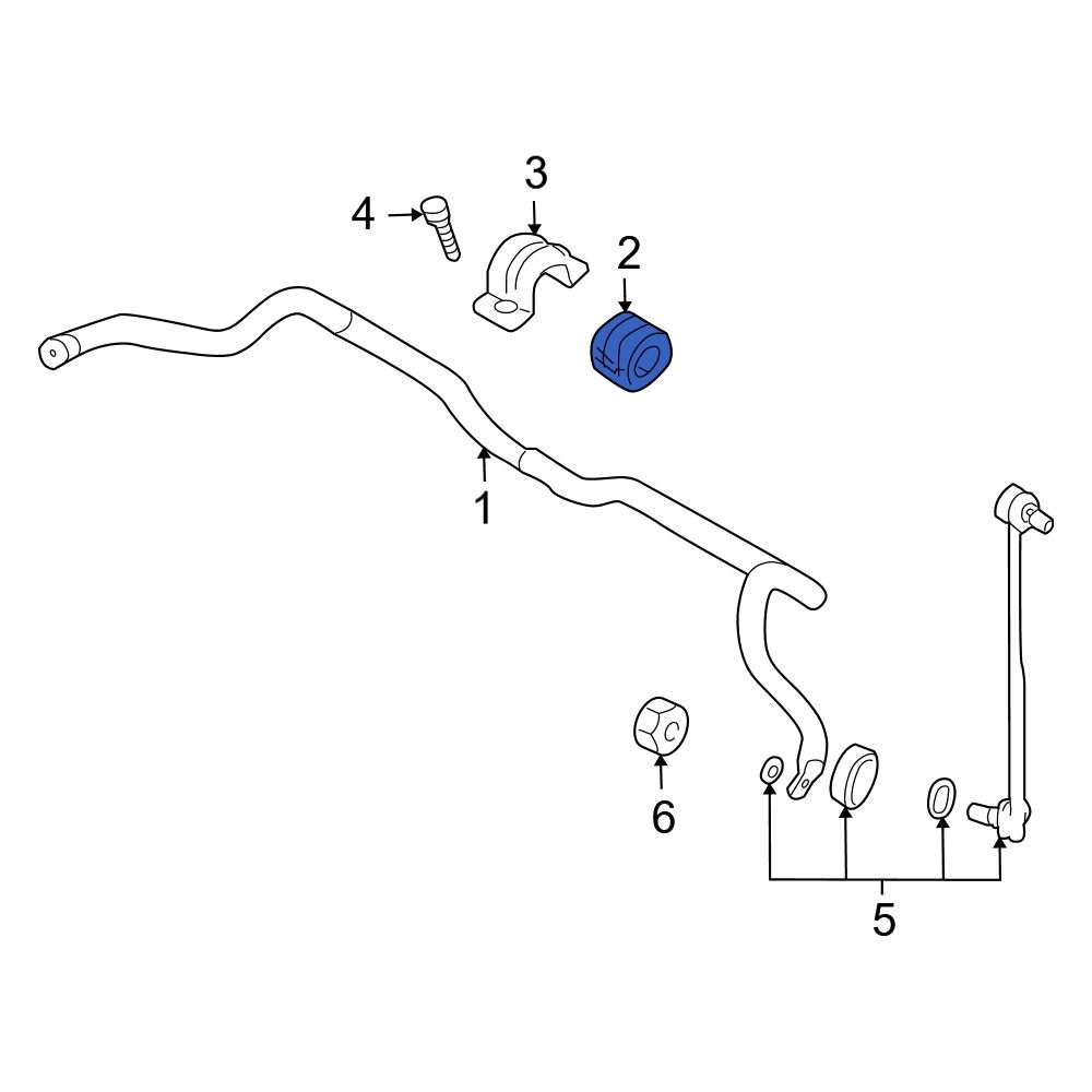 Hyundai OE 548133K100 - Front Suspension Stabilizer Bar Bushing