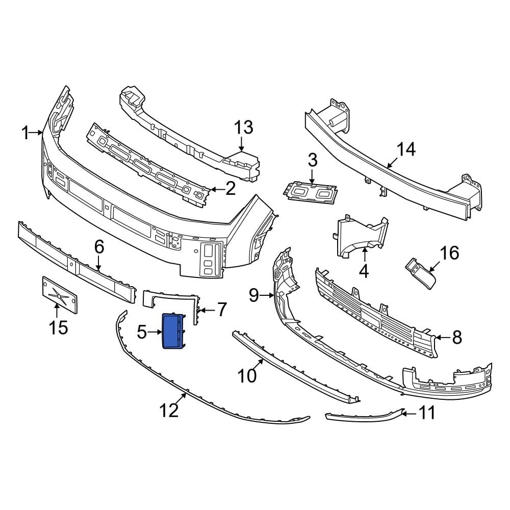 Hyundai OE 86618R6000CA - Rear Center Bumper Trim