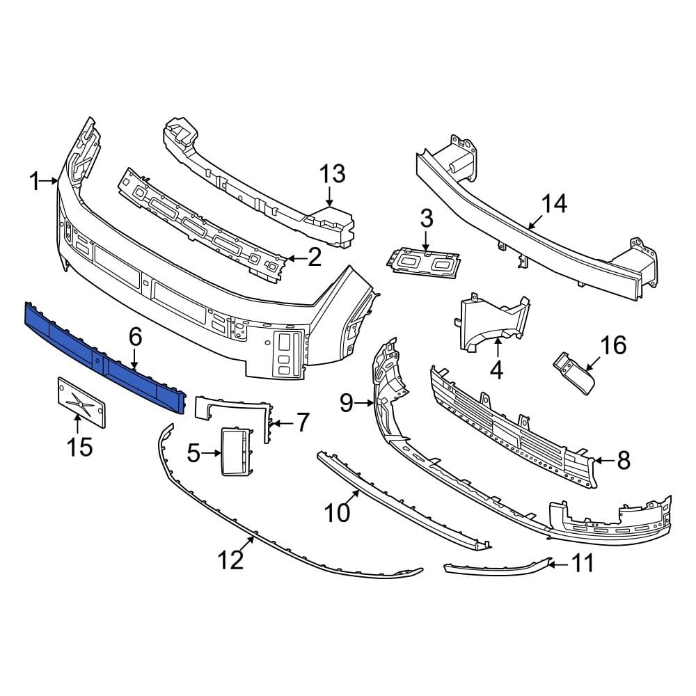 Hyundai OE 86618R6000CA - Rear Center Bumper Trim