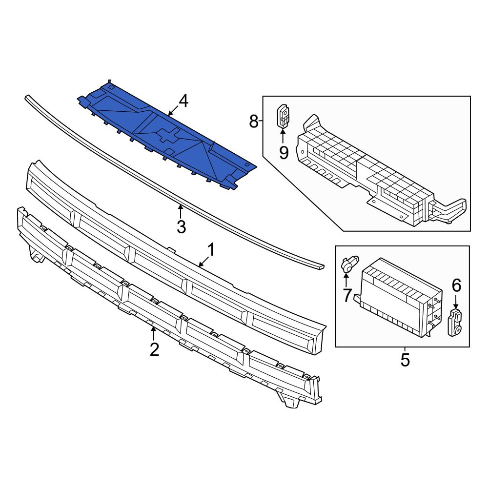 Hyundai OE 86391R6000 - Front Radiator Support Access Cover