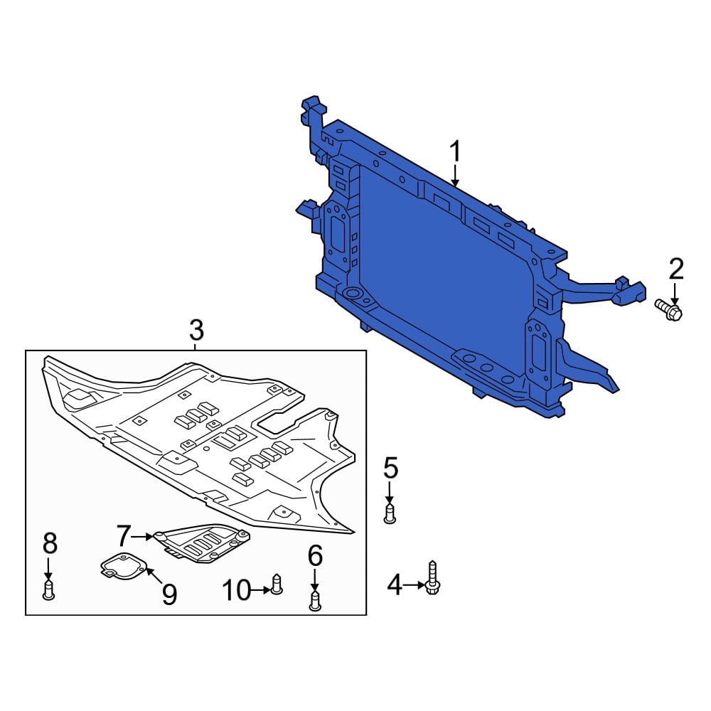 Hyundai OE 64101R6000 - Front Radiator Support Panel