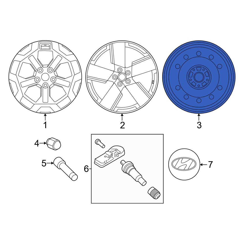 Hyundai OE 52919R5100 - Wheel