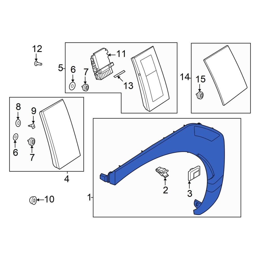 Hyundai OE 87712R6000CA - Front Right Wheel Arch Molding