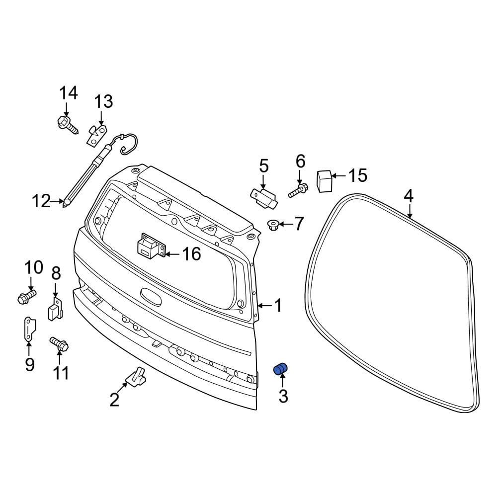 Hyundai OE 1737920834 - Rear Liftgate Stop Bumper