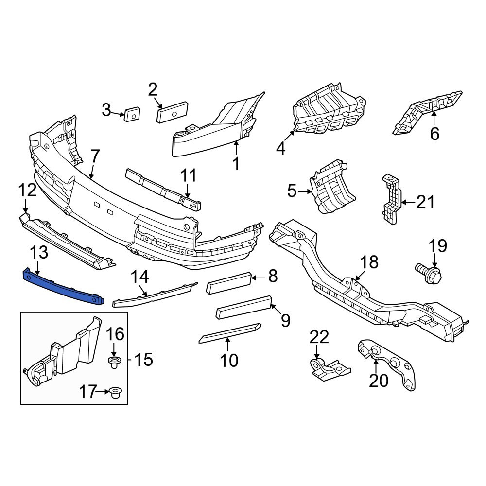 Hyundai OE 86541R6000CA - Front Left Bumper Trim