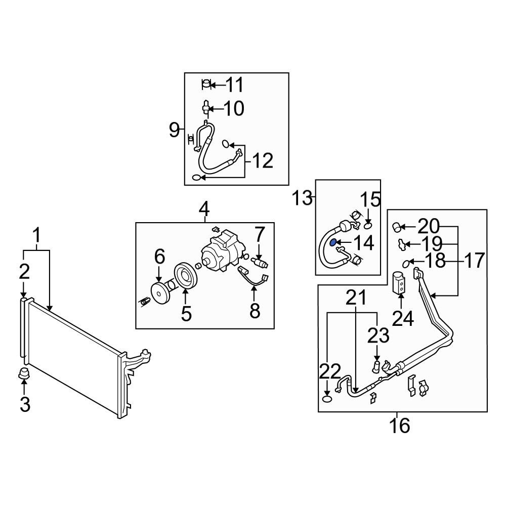 Hyundai OE 9769034350 - A/C Refrigerant Line O-Ring
