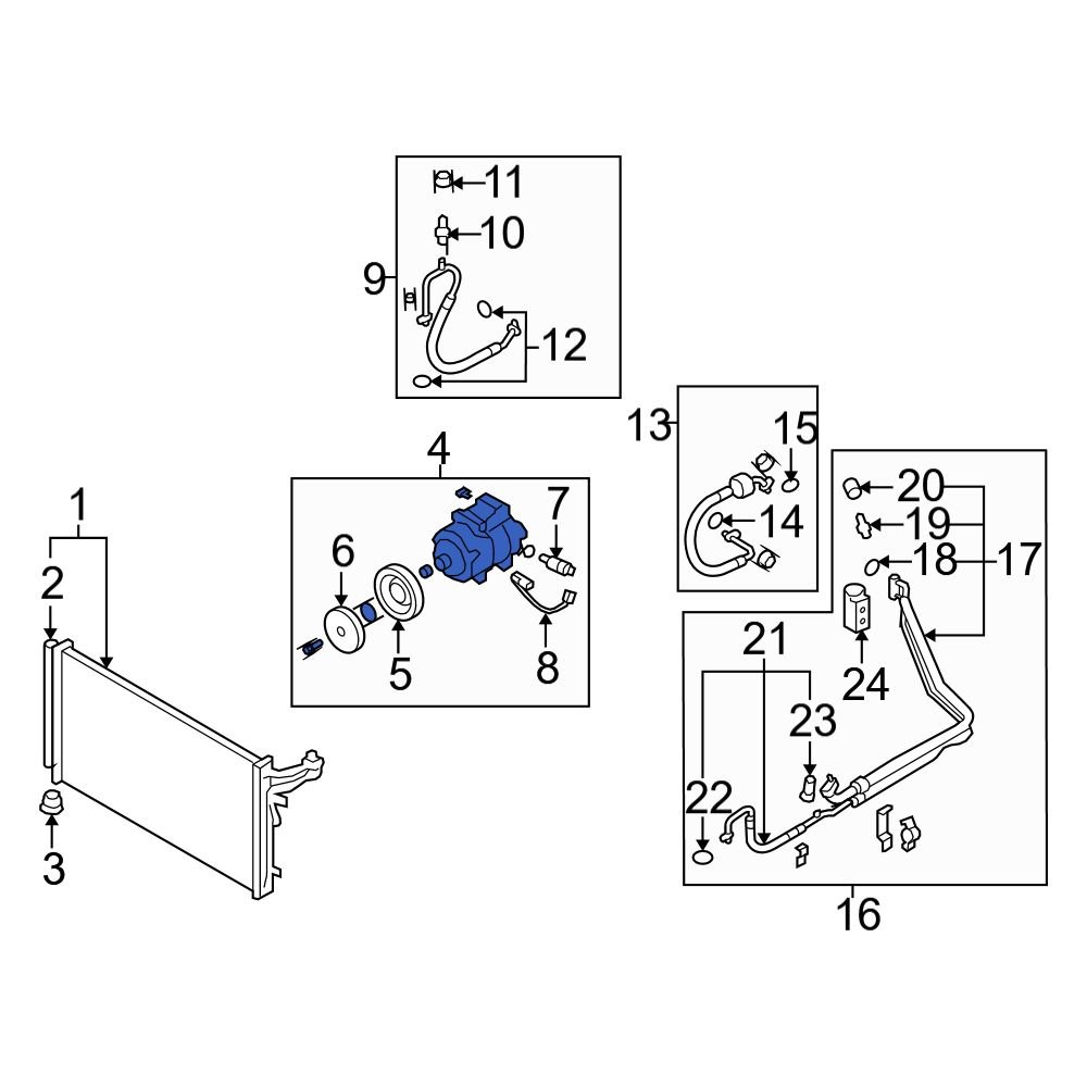 Hyundai OE 977013M001 - A/C Compressor