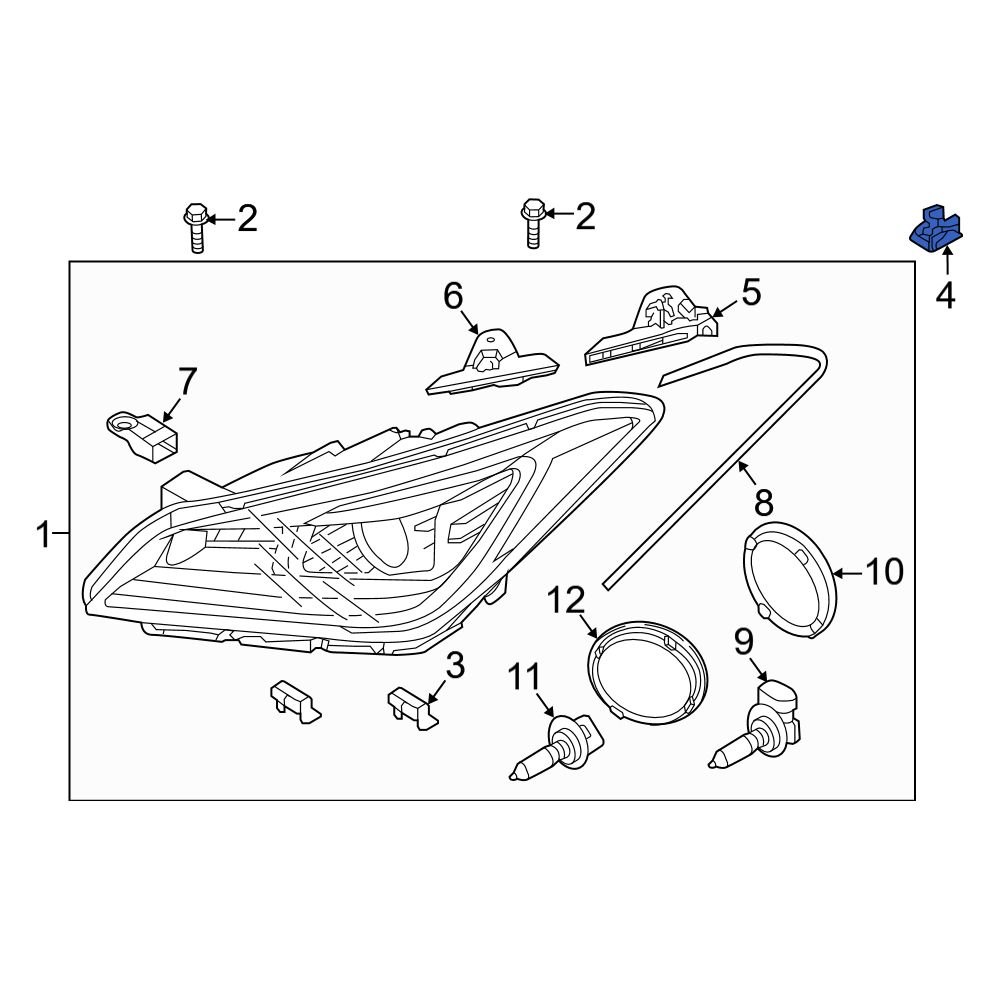 Hyundai OE 92173B1000 - Headlight Fastener Clip