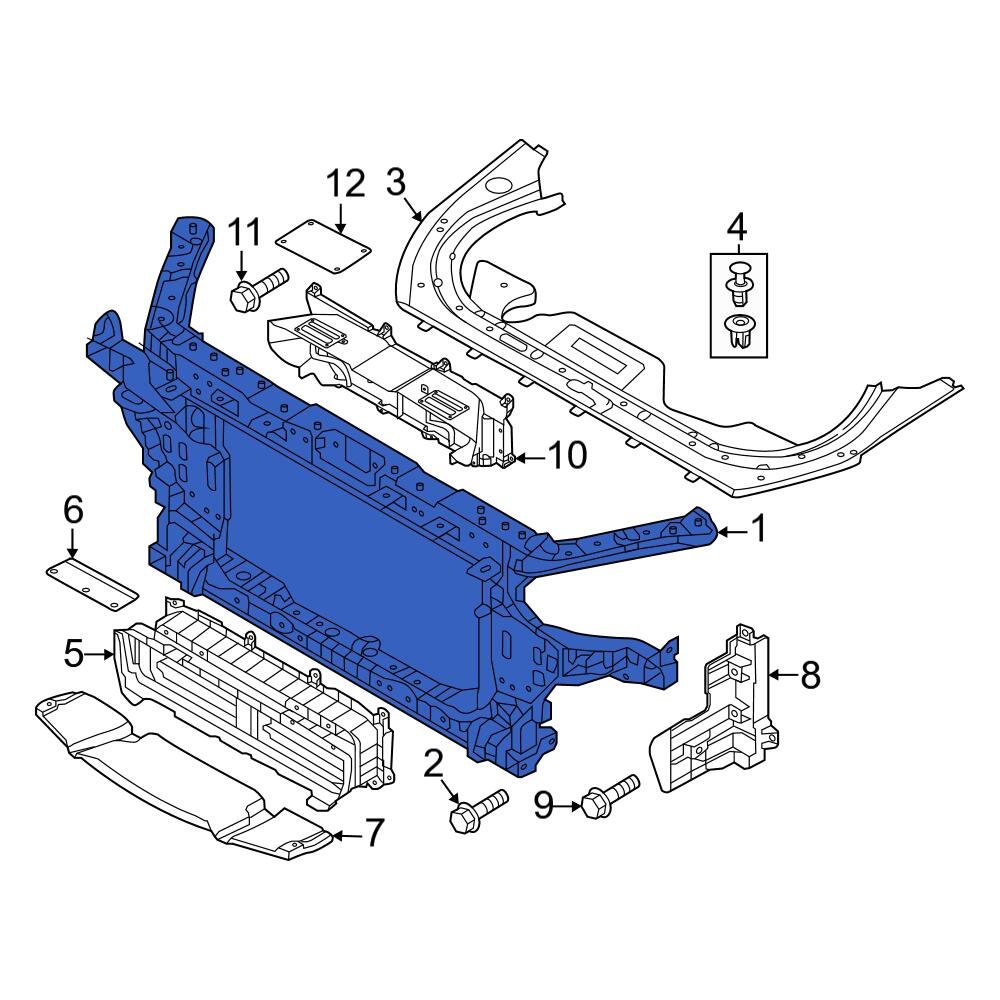 Hyundai OE 64101B1000 - Front Radiator Support Panel