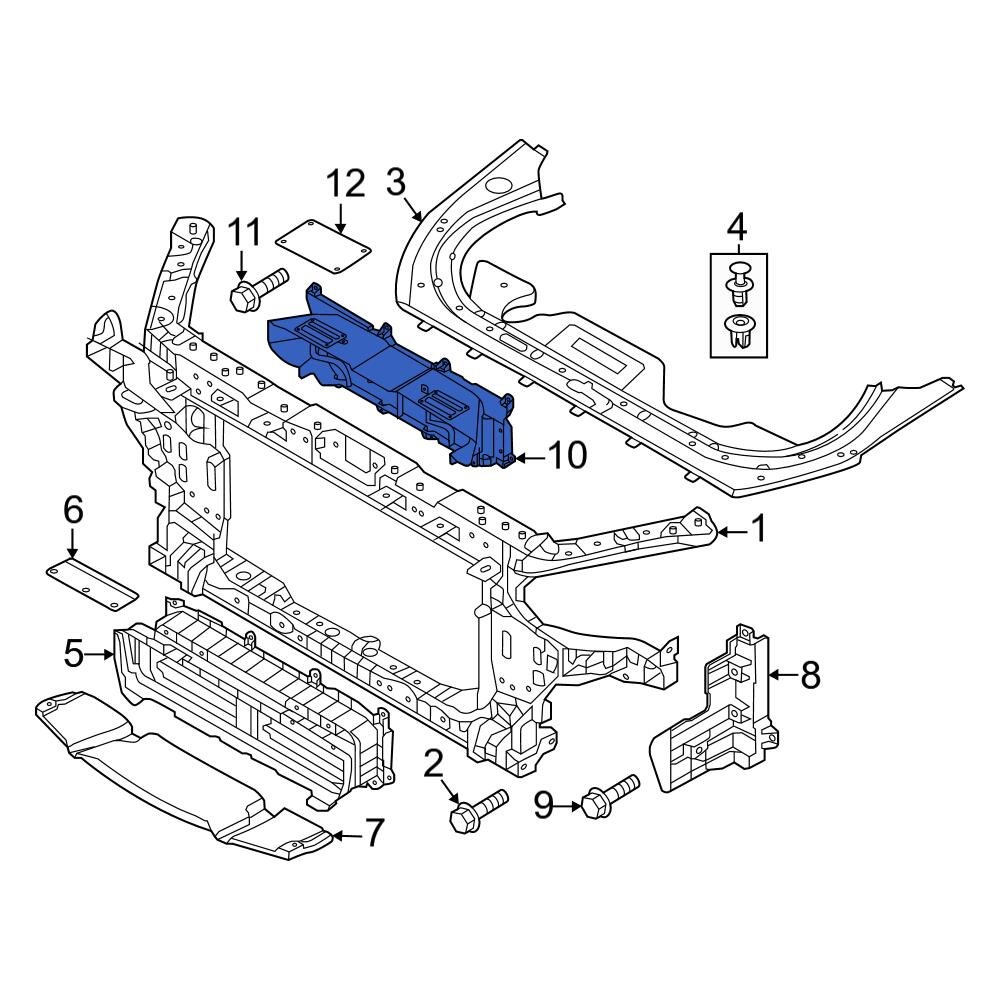 Hyundai OE 29136B1000 - Front Upper Radiator Support Air Deflector