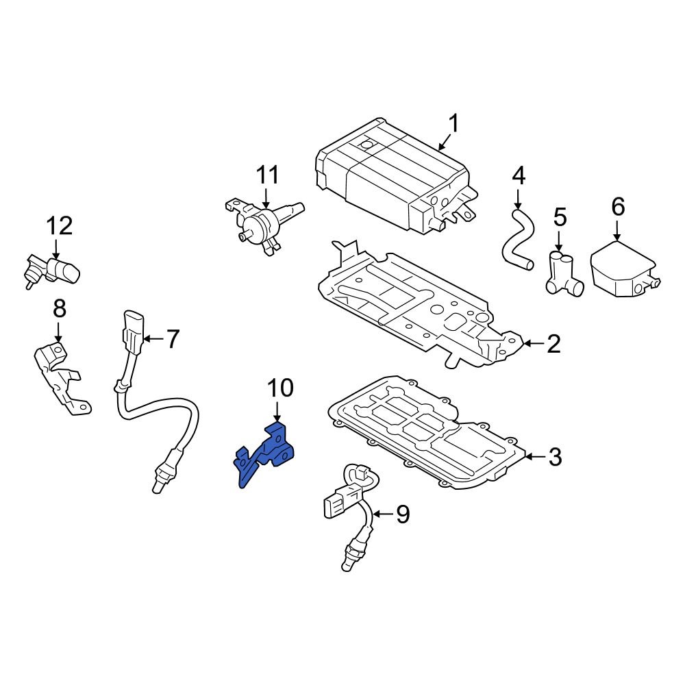 Hyundai OE 947603F190 - Front Right Oxygen Sensor Bracket