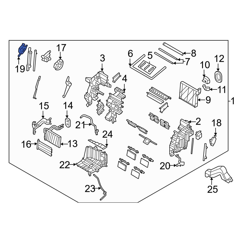 Hyundai OE 97161L1000 - Left HVAC Blend Door Actuator