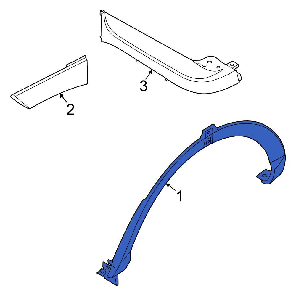 Hyundai OE 87711K5000CA - Front Left Wheel Arch Molding
