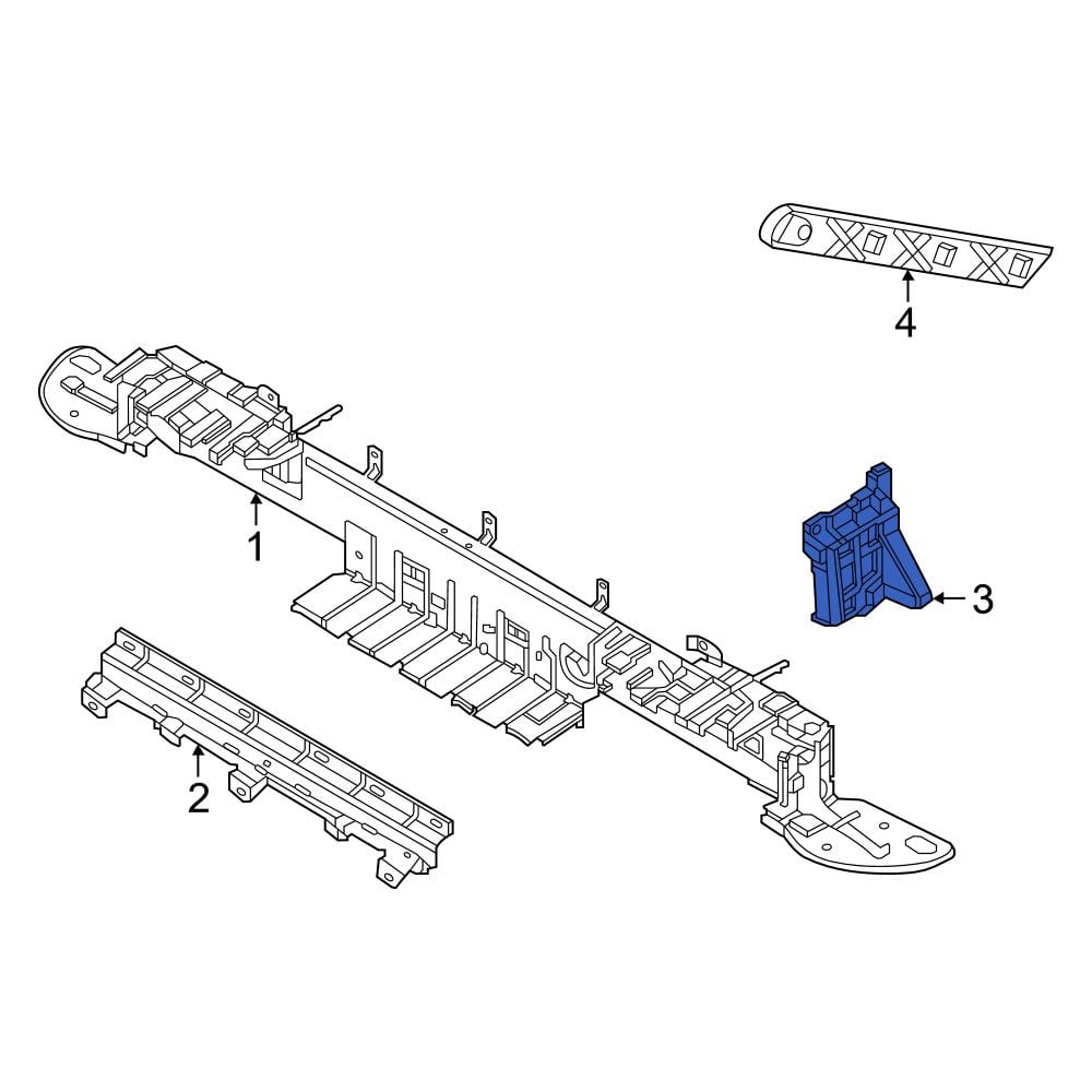 Hyundai OE 86616K5000 - Rear Outer Bumper Cover Bracket