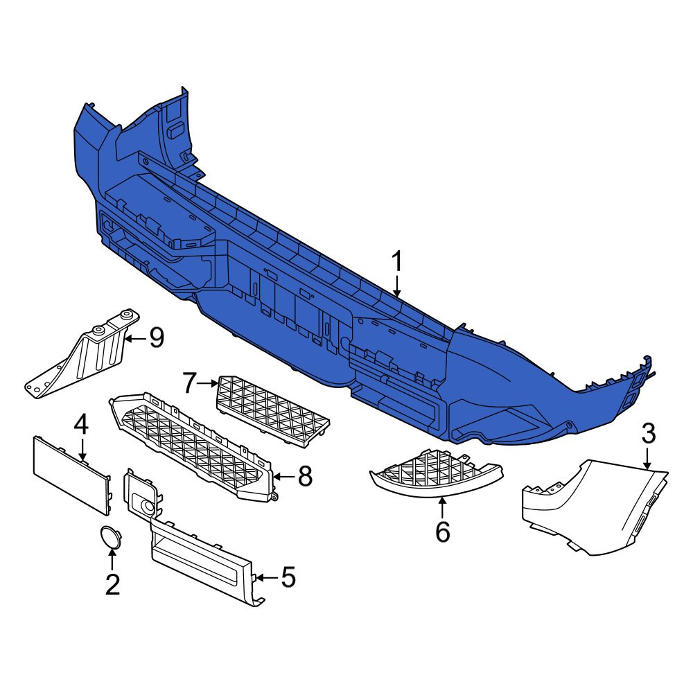 Hyundai OE 86612K5000CA - Rear Lower Bumper Cover