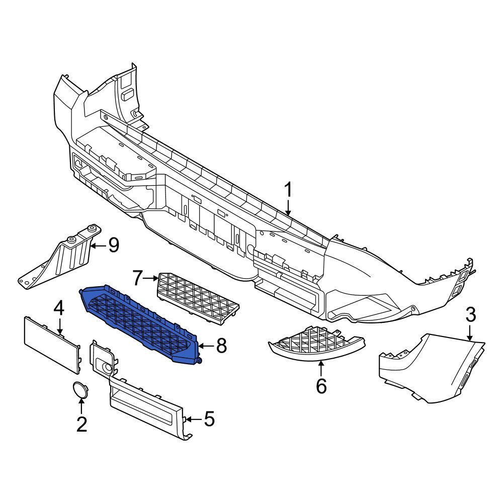 Hyundai OE 866L1K5000 - Rear Center Bumper Step Pad