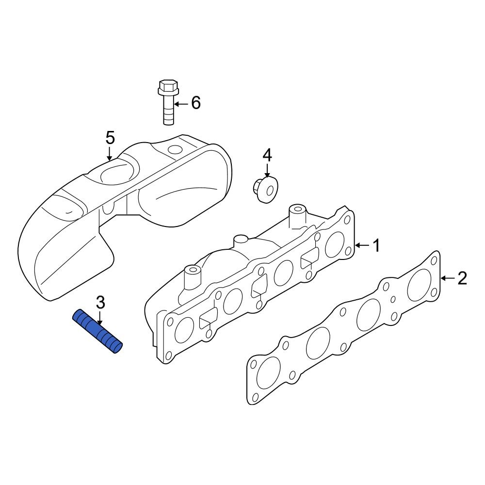 Hyundai OE 221253C200 - Exhaust Manifold Stud