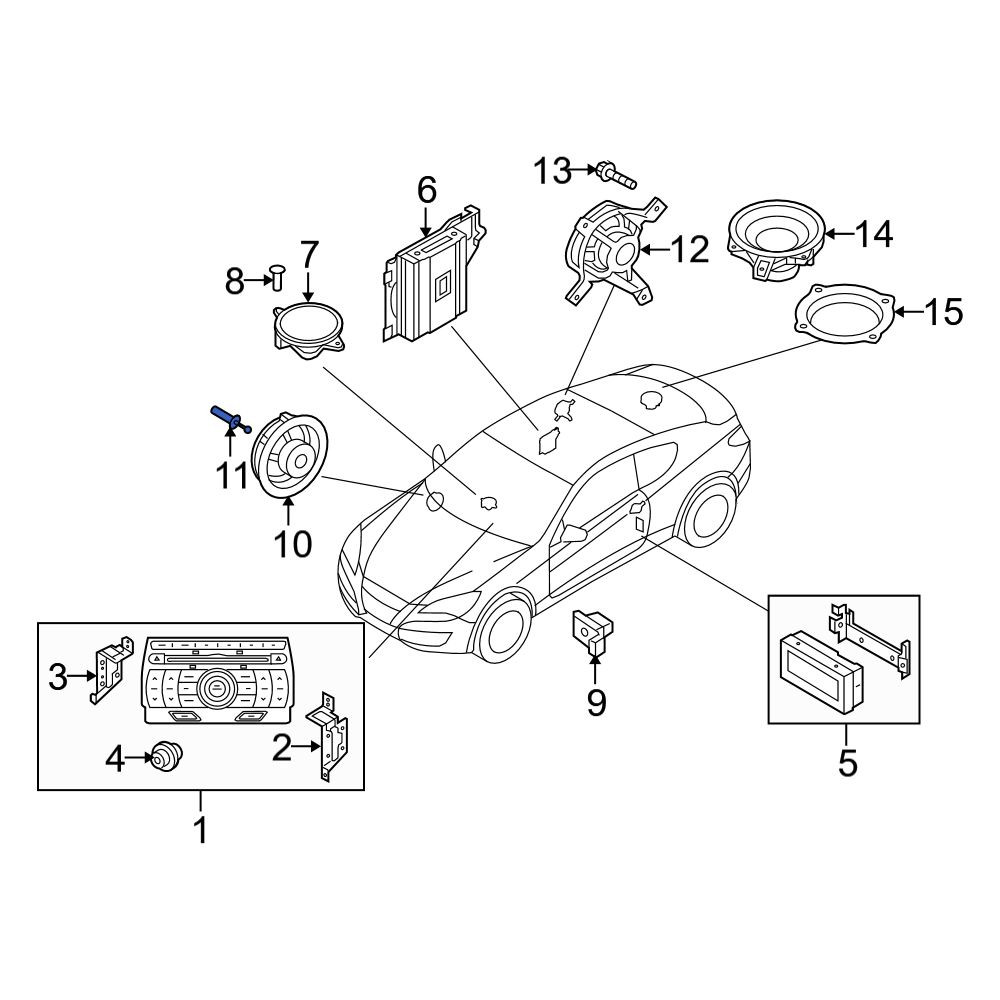 Hyundai OE 963012H000 - Speaker Rivet