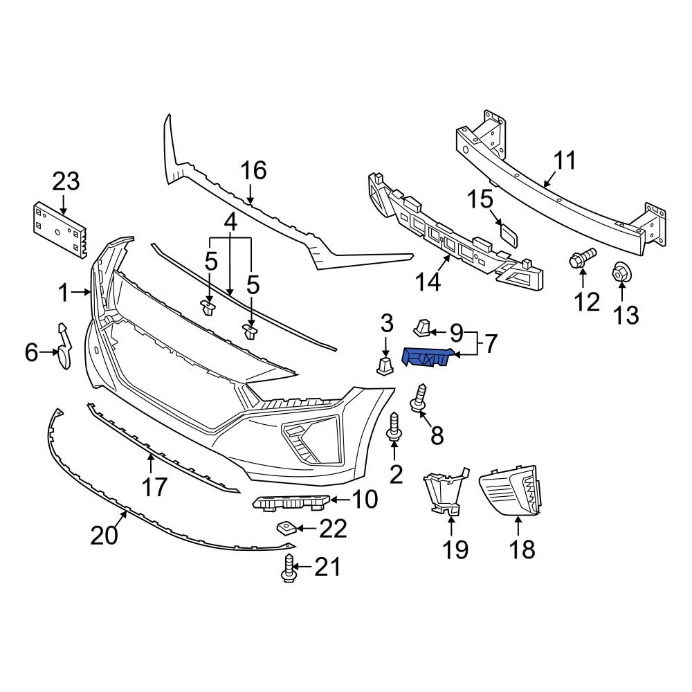 Hyundai OE 86513G2000 - Front Left Bumper Guide