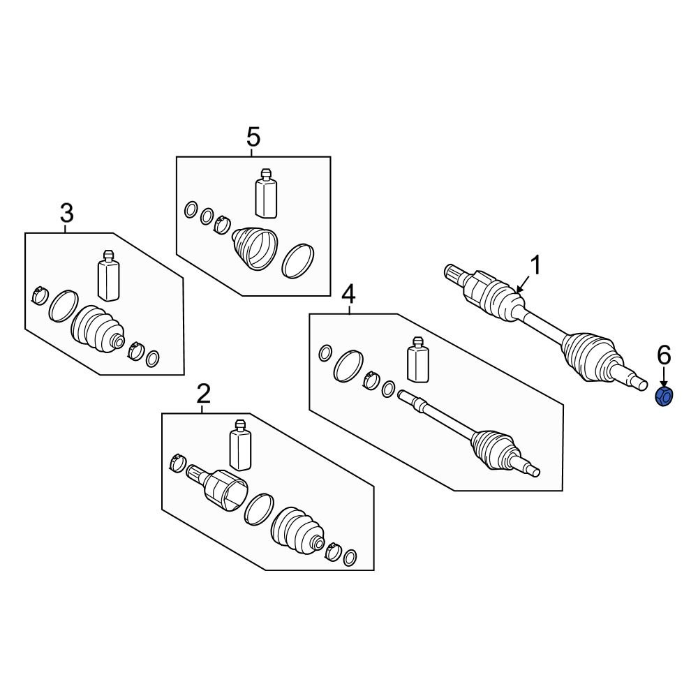 Hyundai OE 495513X000 - Front CV Joint Nut