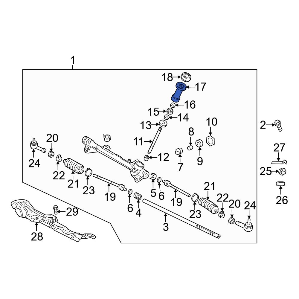 Hyundai OE 57740F2000 - Front Rack and Pinion Bellows