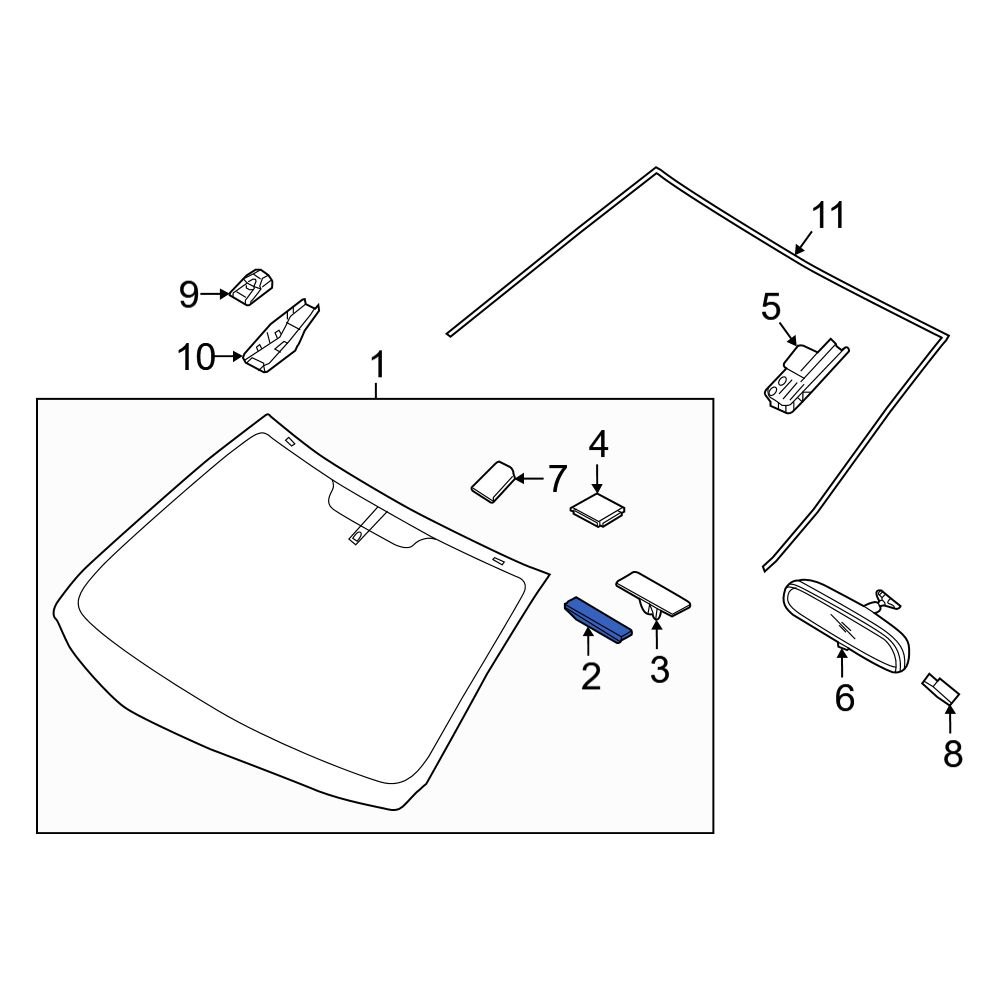 Hyundai OE 861143D000 - Windshield Insulator