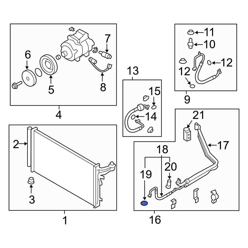 Hyundai OE 9769034310 - A/C Refrigerant Line O-Ring