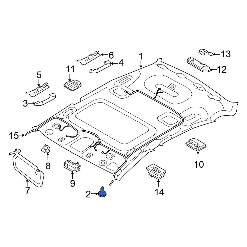 Hyundai OE 857463L000TX - Headliner Clip