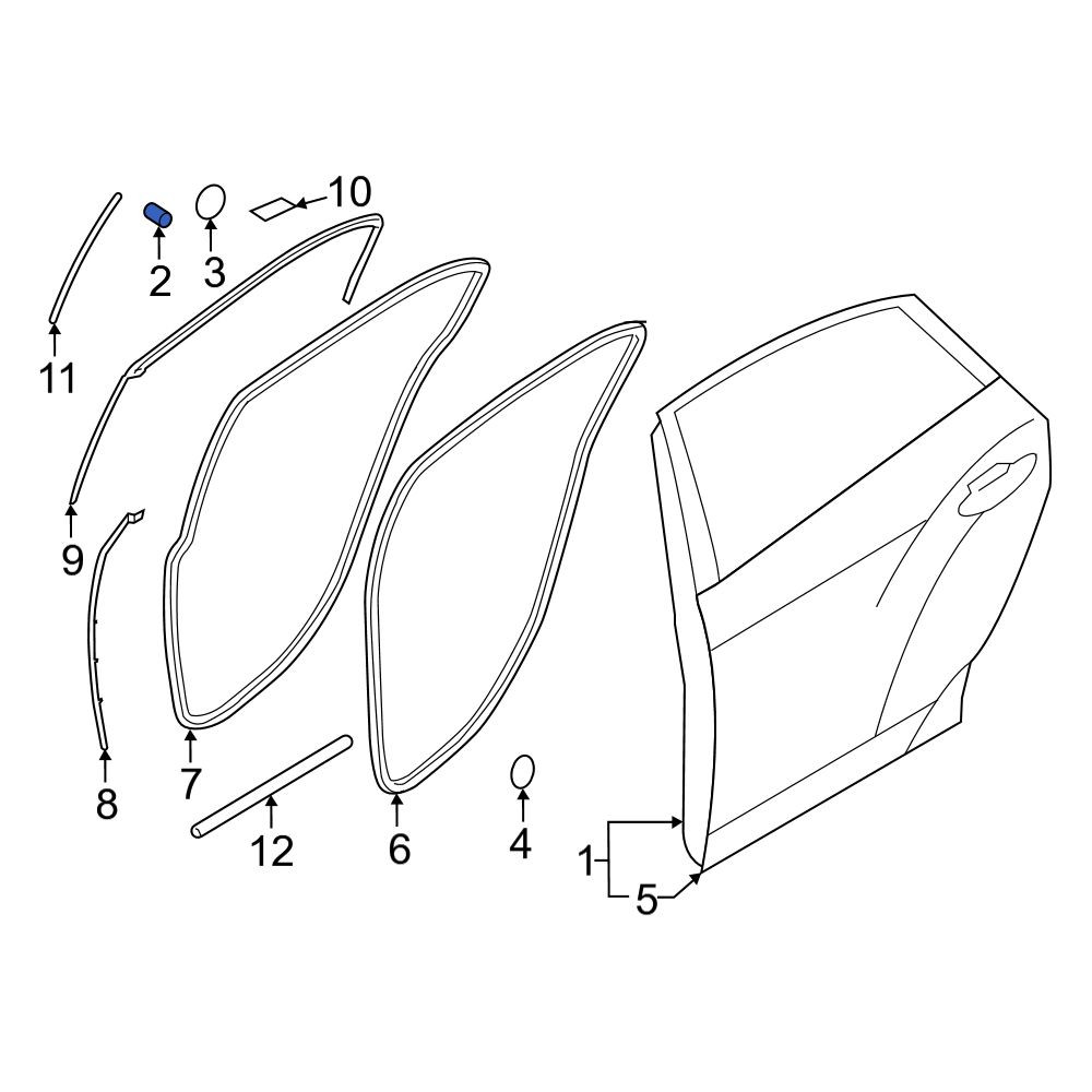 Hyundai OE 8219133010 - Front Door Stop