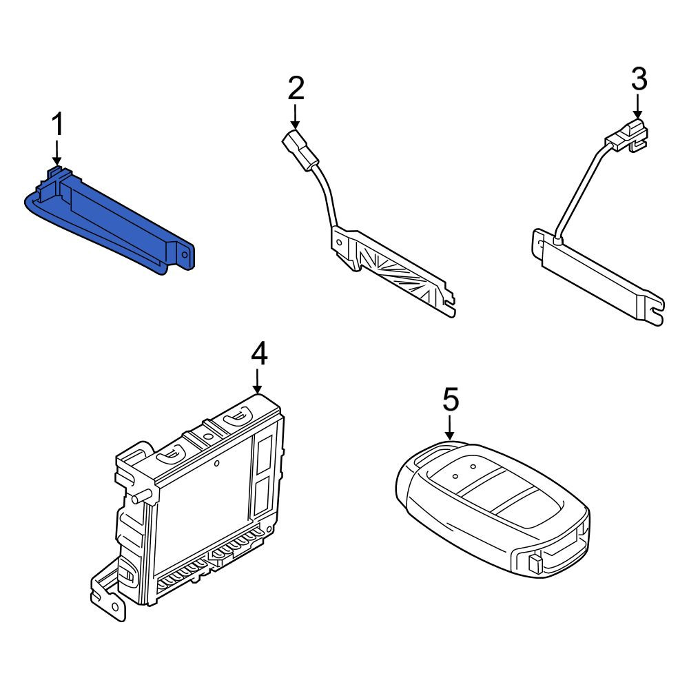 Hyundai OE 95420D4300 - Front Keyless Entry Antenna