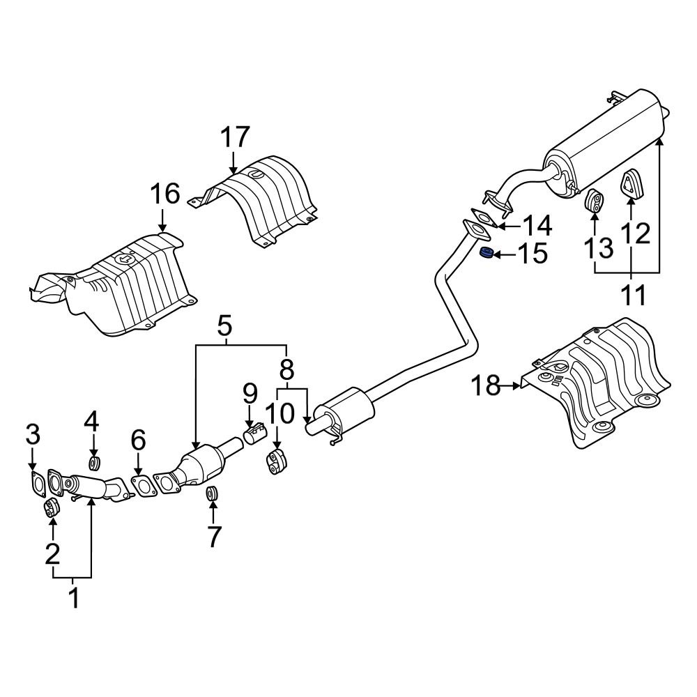 Hyundai OE 1318312007C - Exhaust Pipe Nut