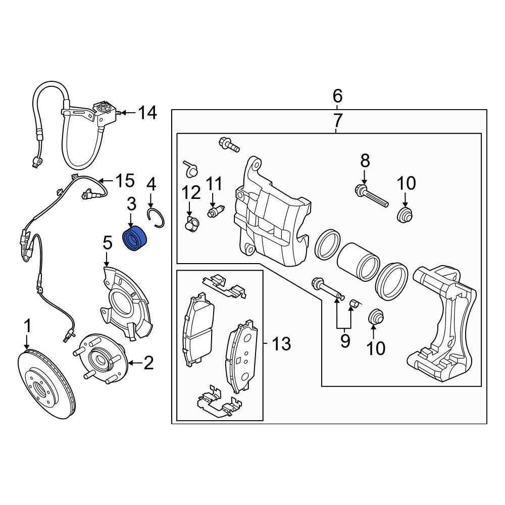 Hyundai OE 51720K3000 - Front Wheel Bearing