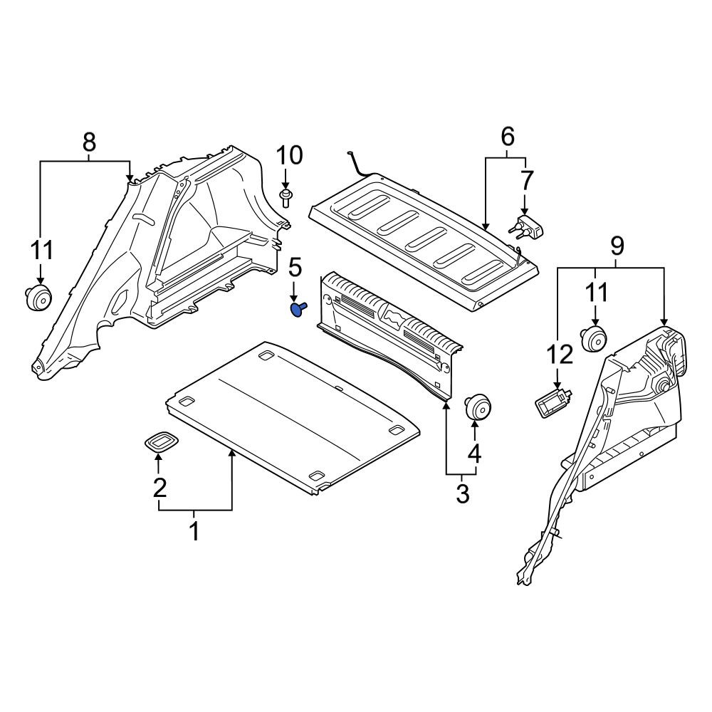 Hyundai OE 8574602000MMH - Liftgate Trim Scuff Plate Cap