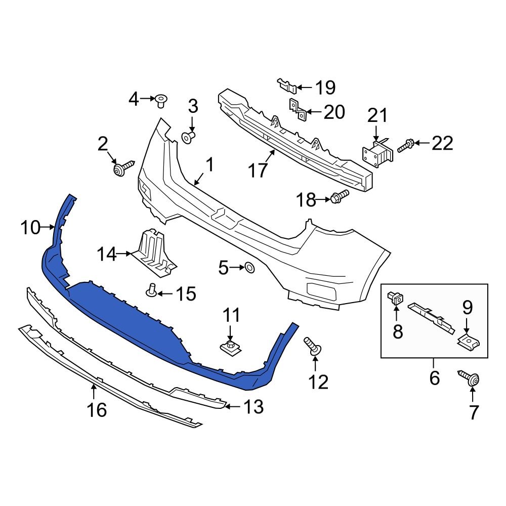 Hyundai OE 86612K2020 - Rear Lower Bumper Cover
