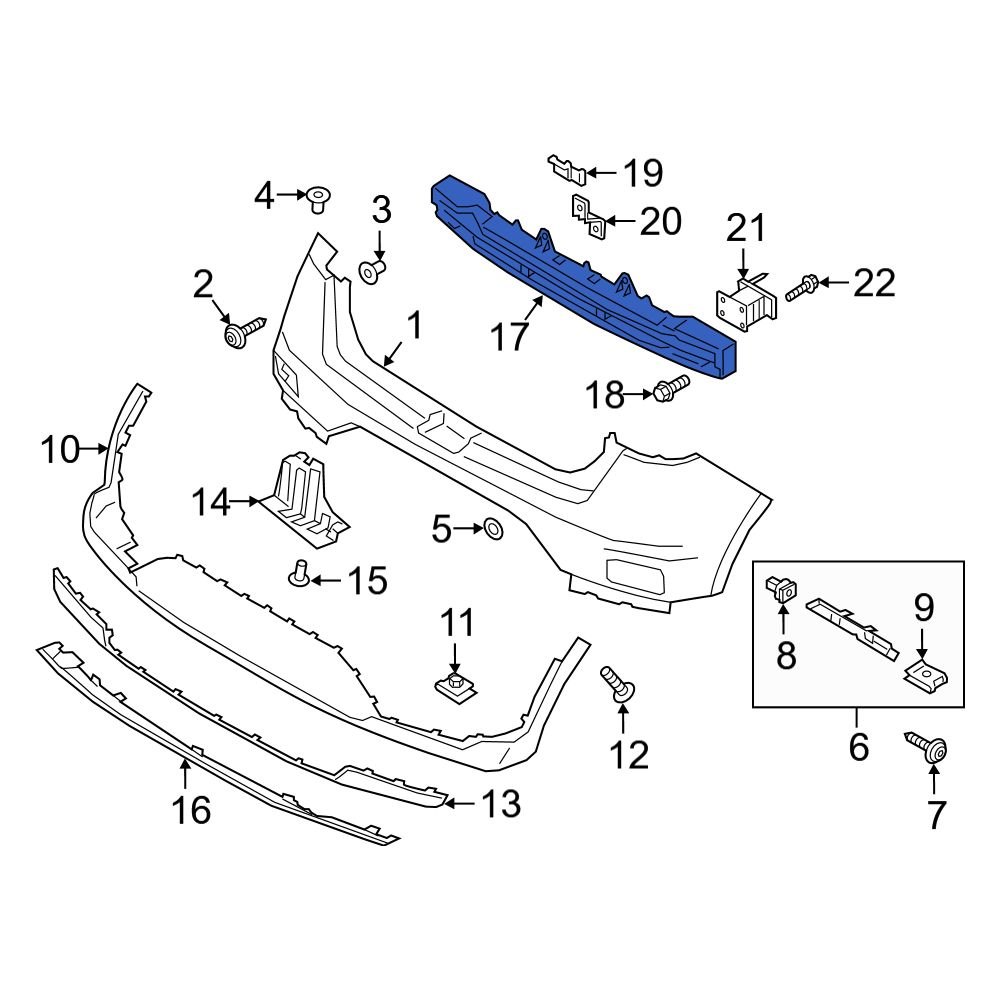 Hyundai OE 86631K2100 - Rear Bumper Impact Bar