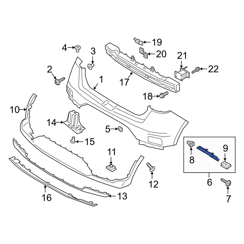 Hyundai OE 86651K2000 - Rear Left Bumper Cover Bracket