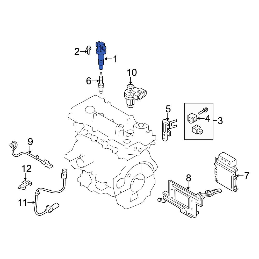 Hyundai OE 273012B110 - Direct Ignition Coil