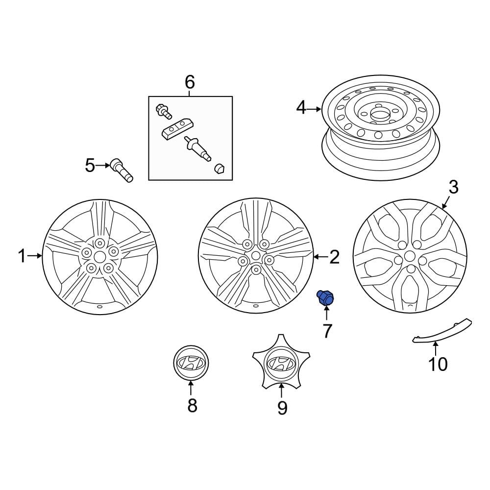 Hyundai OE 5295014140 - Wheel Lug Nut