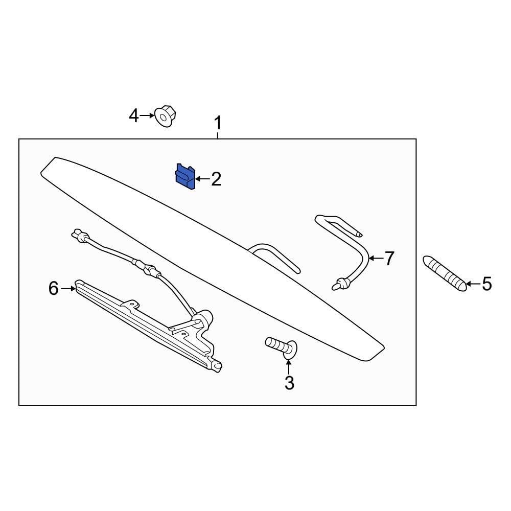 Hyundai OE 877153K000 - Rear Door Molding Clip
