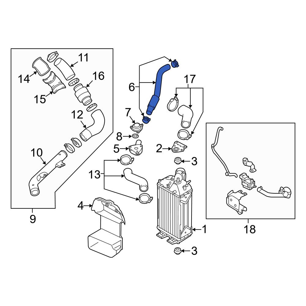 Hyundai OE 282732B700 - Intercooler Hose