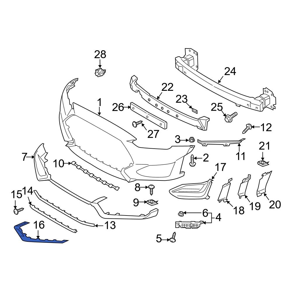 Hyundai OE 86575K9000 - Front Bumper Guard