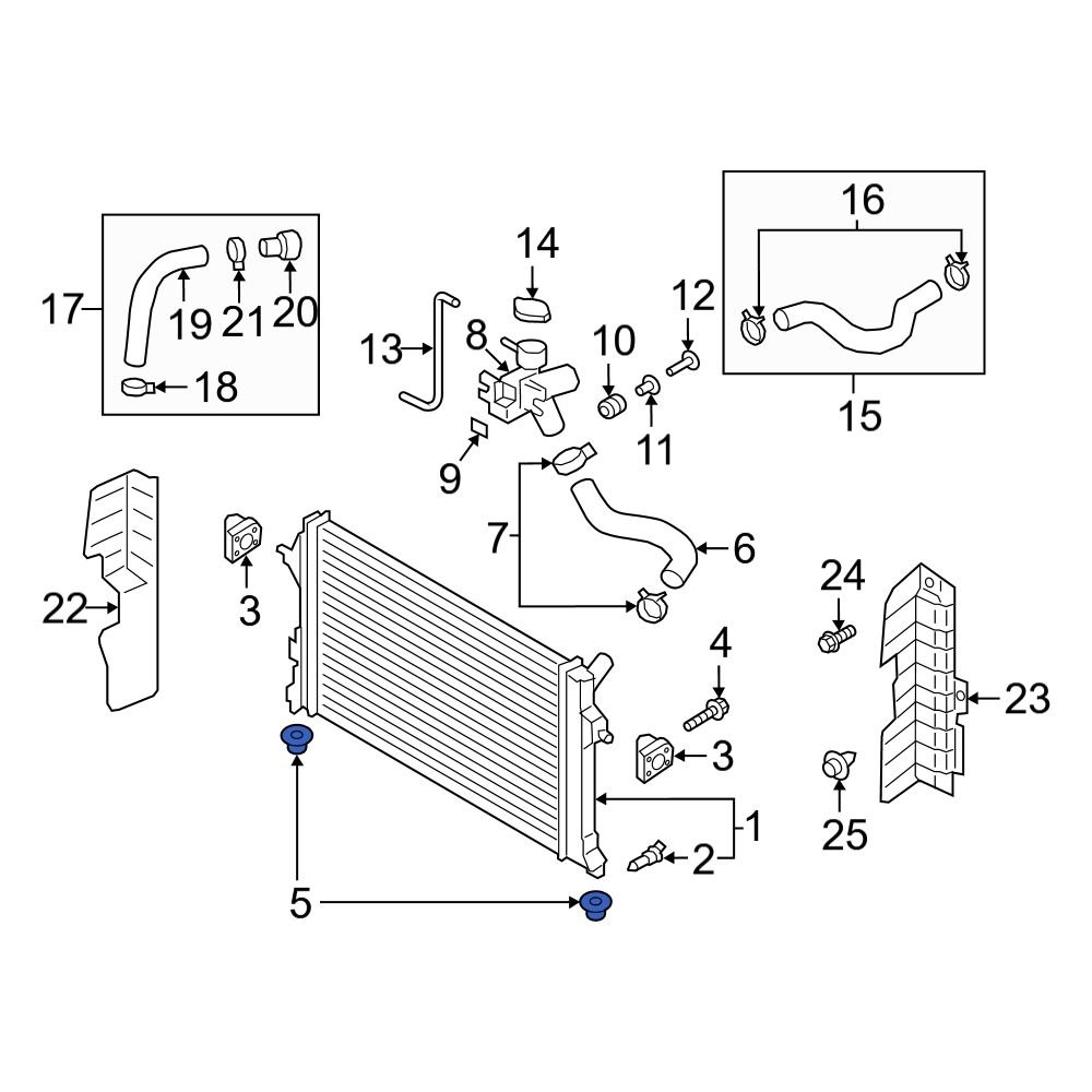 Hyundai OE 25336F2000 - Radiator Insulator