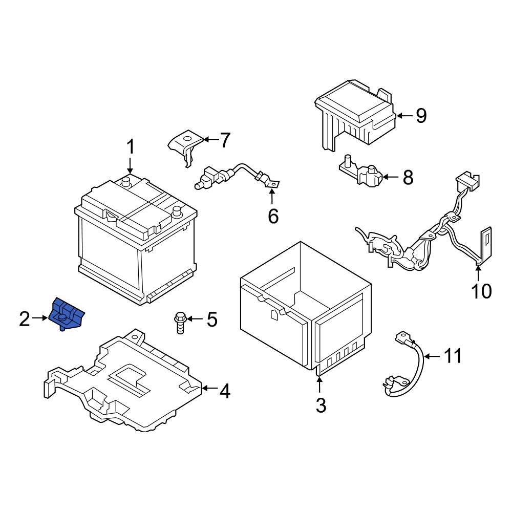 Hyundai OE 371602V000 - Battery Hold Down