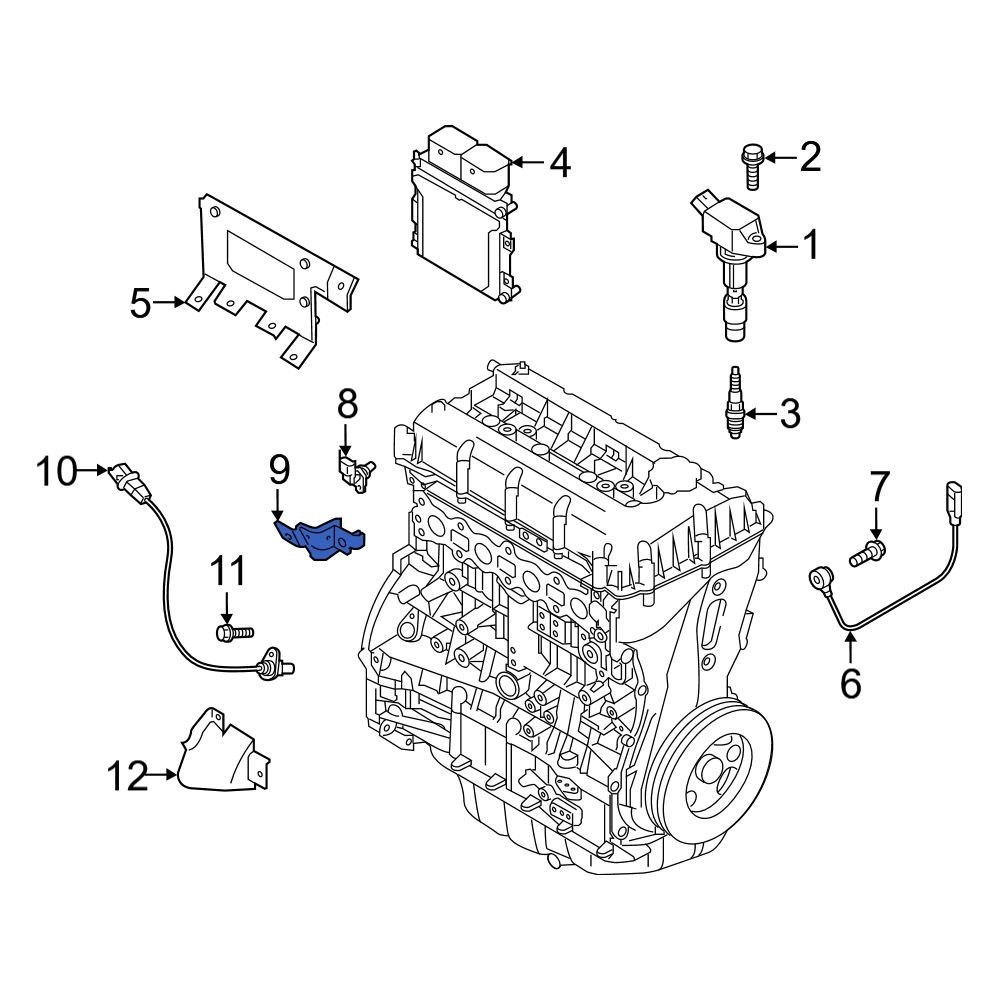 Hyundai OE 393502G110 - Engine Camshaft Position Sensor Cover