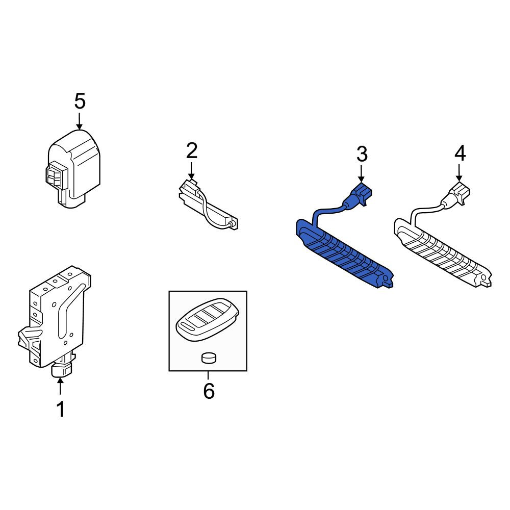 Hyundai OE 95420D4300 - Front Keyless Entry Antenna