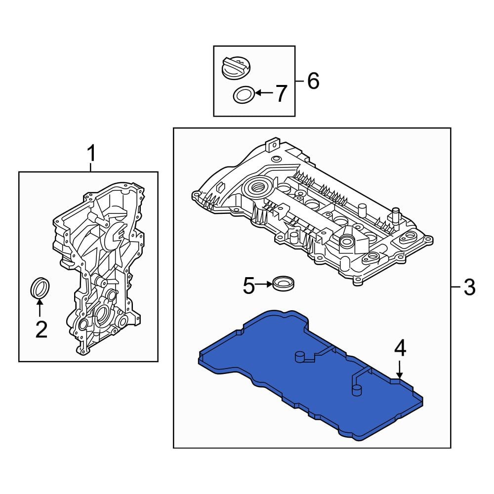 Hyundai OE 224412E700 - Engine Valve Cover Gasket